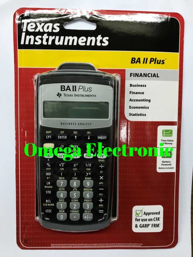Jual Texas Instruments Ba Ii Plus Financial Calculator Sekolah Kuliah ...