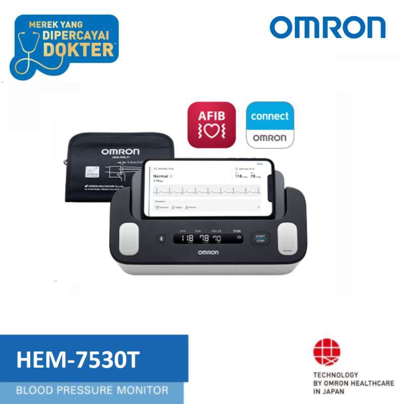 Jual Omron Bpm Hem-7530t (omron Complete) Tensimeter Digital + Ekg Di ...