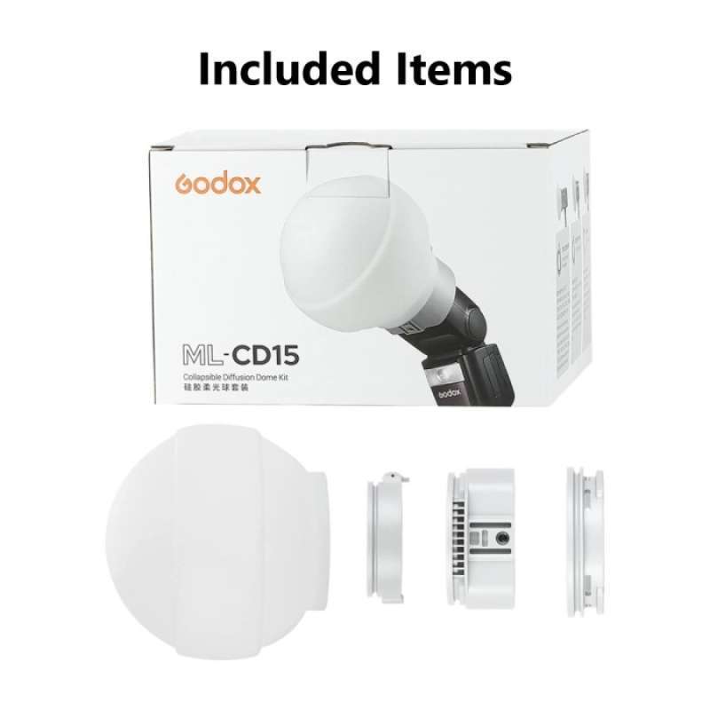 Jual Godox Ml-cd15 Diffusion Dome Diffuser For Flash And Led Light Di ...