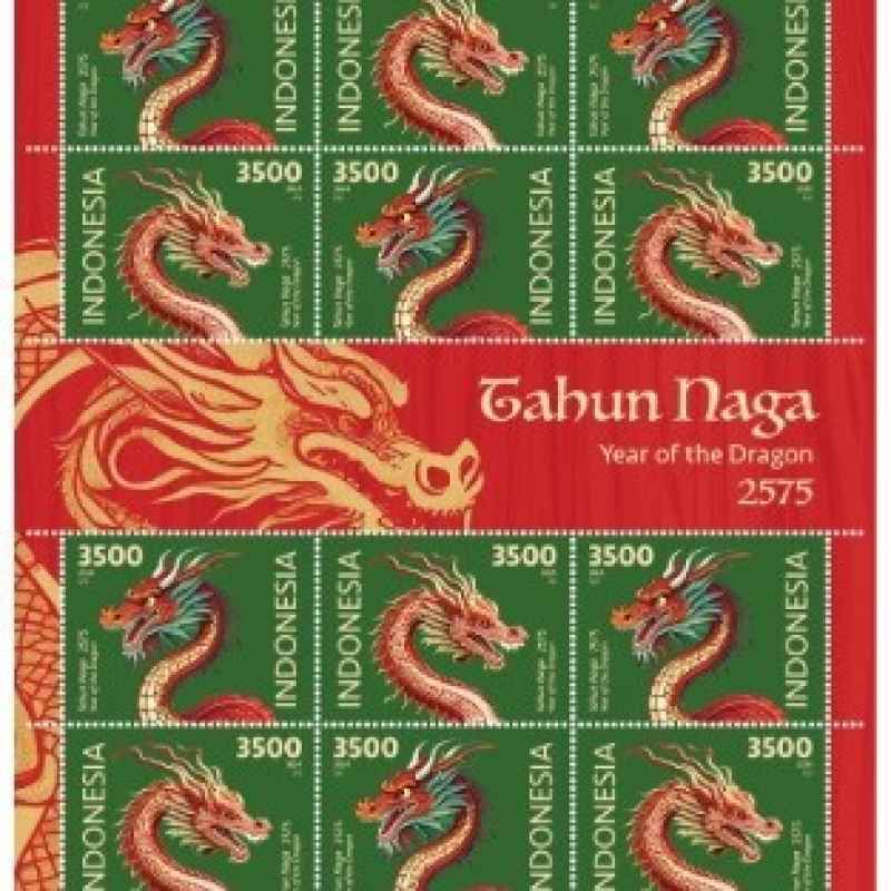 Jual Perangko Pranko Full Sheet Tahun Naga 2575 2024 Di Seller ...