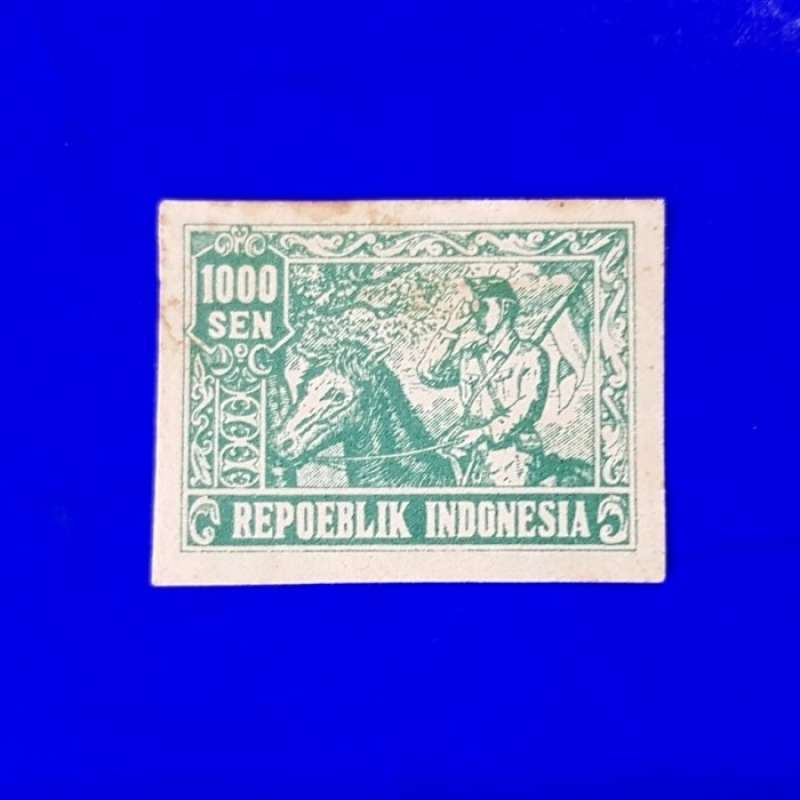 Jual Perangko/prangko Indonesia Seri Revolusi 1000 Sen. Tentara Berkuda ...