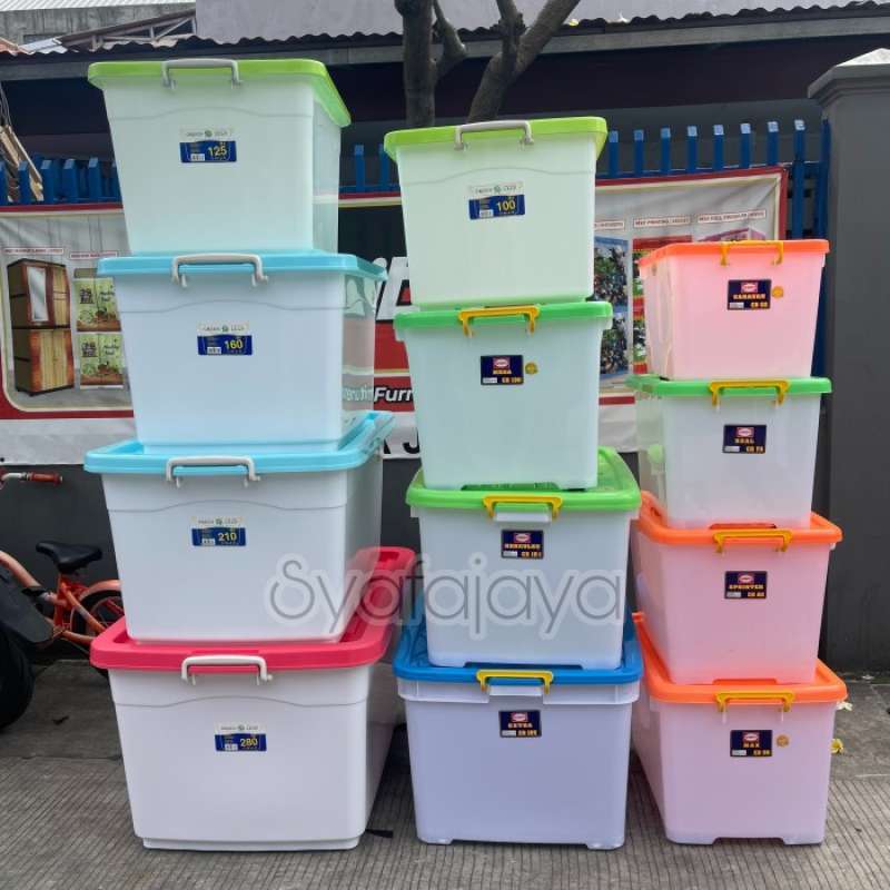 Promo Gren Leaf Container Box 100 125 160 210 280 Liter / Container Box ...