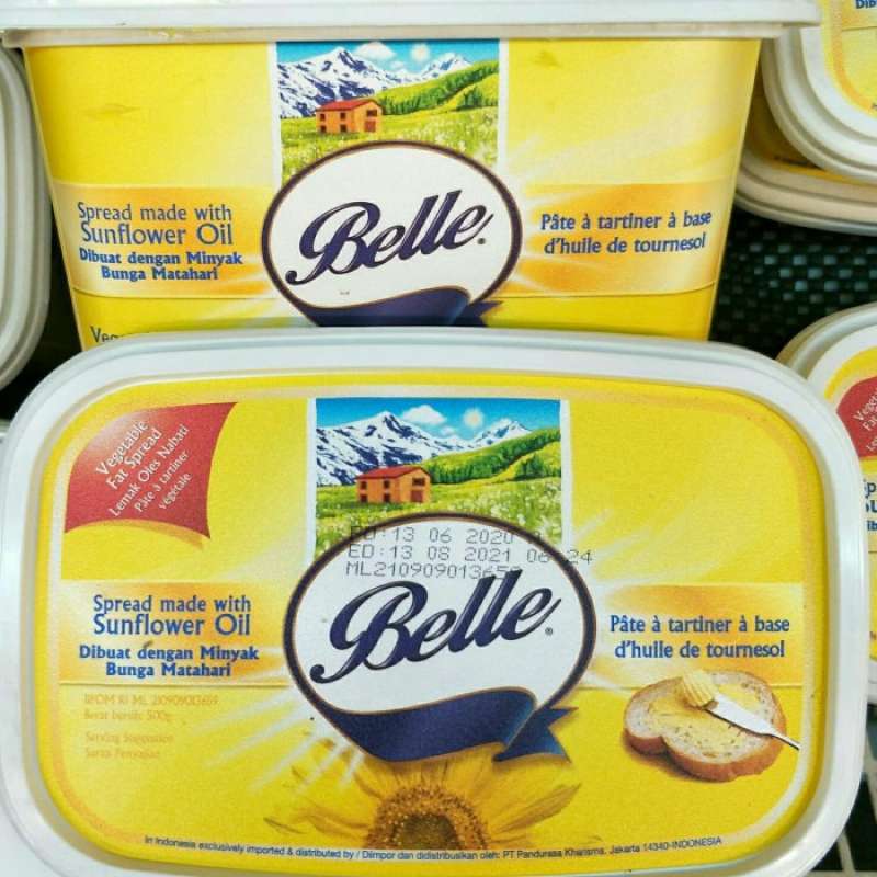 Promo Butter Belle Spread Made With Sunflower Oil 500gr Diskon 23% Di ...