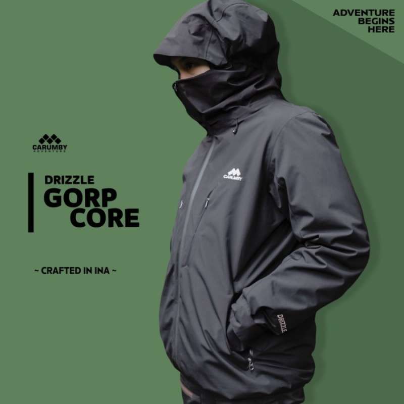 Jual New!! Jaket Gunung Gorpcore Carumby Drizzle Waterproof - S Black ...