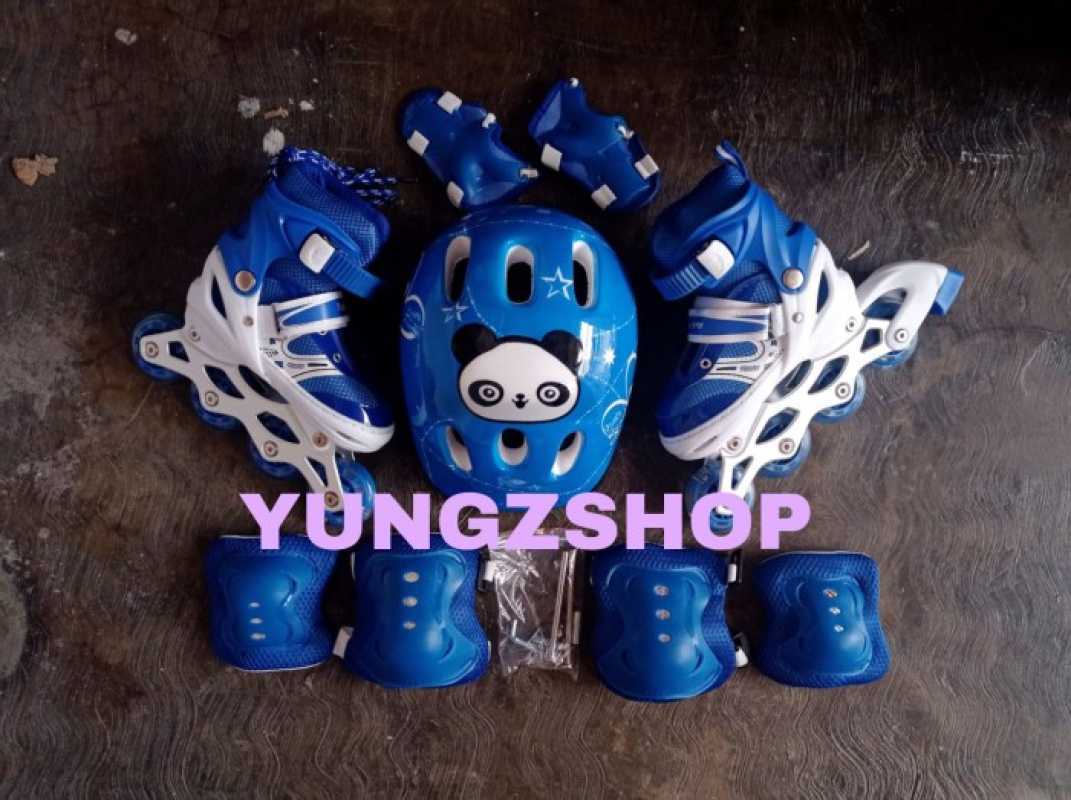 Jual Sepatu Roda Full Set Skate Inline Roda Bajaj Anak Anak Helm Dekker ...