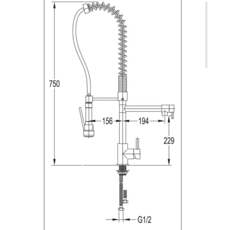 Promo Kran Sink Pull Out Wasser Emk C40 Panas Dingin Terbaik Diskon 2% ...