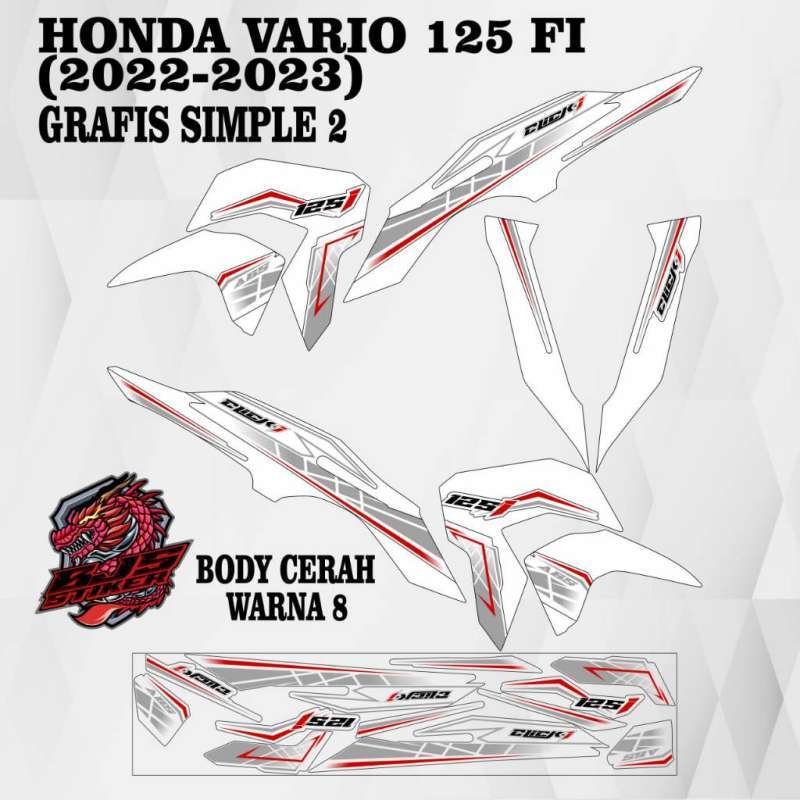 Promo Stiker Striping Vario 125 New 2024 Simple 2- Stiker Decal Honda Vario 125 New 2023-2024 ...