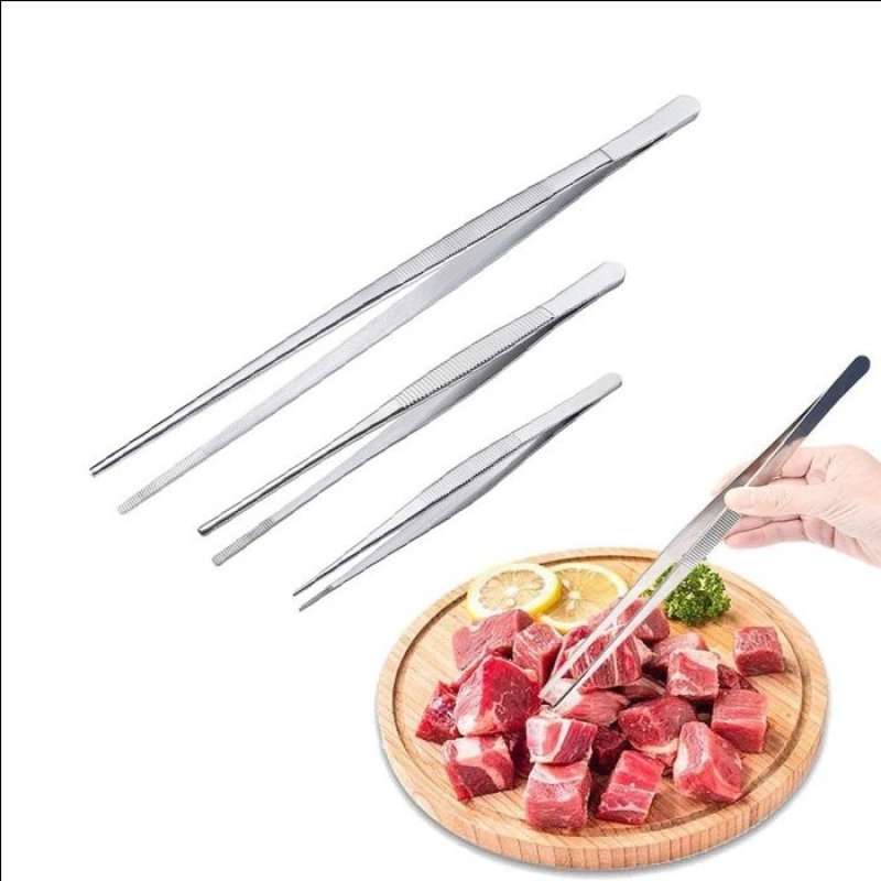 Jual Pencapit Makanan Pinset Stainless Steel Food Tweezers Tongs ...