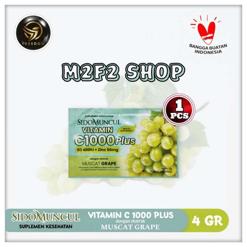 Promo Sido Muncul Serbuk Vitamin C1000 Plus Ekstrak Muscat Grape ...