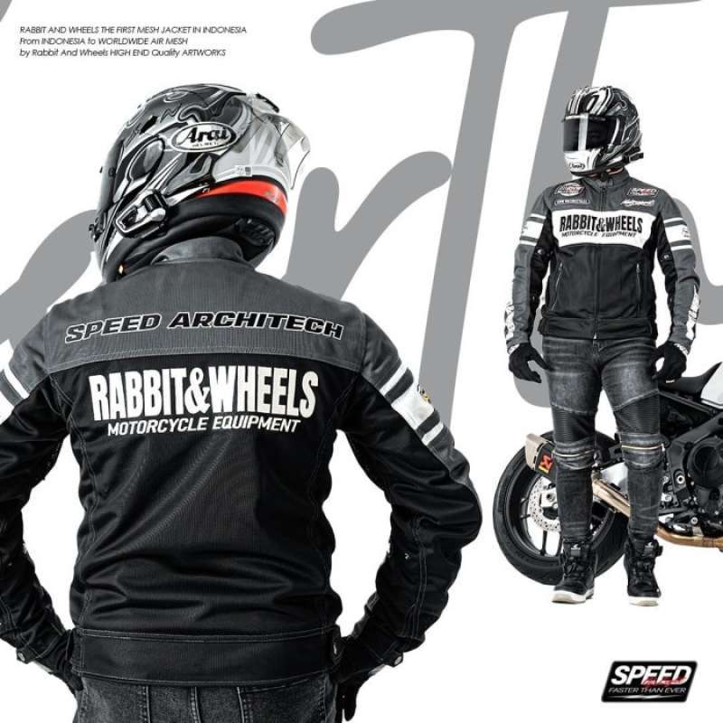Jual Jacket Motor - Rabbit And Wheels New Combo Sarthe Grey Original ...