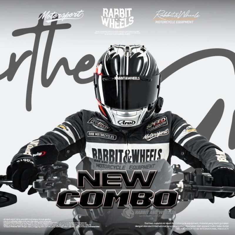 Jual Jacket Motor - Rabbit And Wheels New Combo Sarthe Grey Original ...