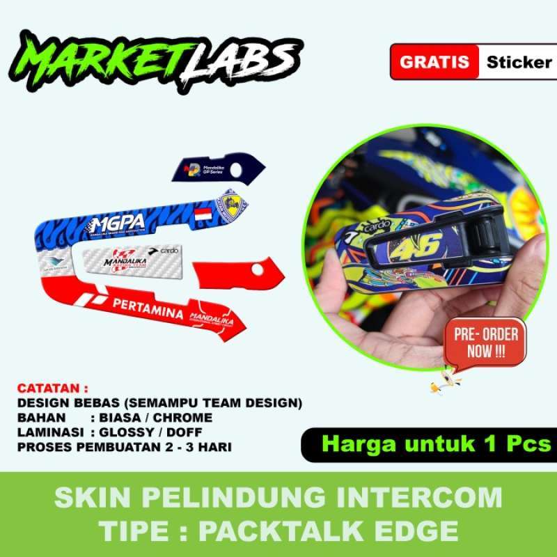 Jual Stiker Skin Packtalk Edge / Sticker Intercom Bebas Design - Chrome ...