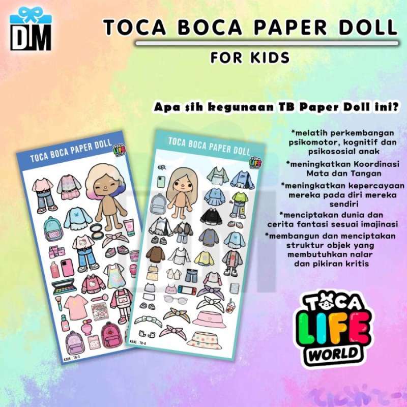 Promo Toca Boca Paper Doll Mainan Bp Toca Life World Edukasi Anak ...