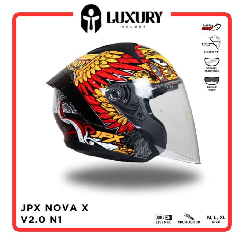 Jual Helm Half Face Jpx Nova X V2.0 Double Visor - Deep Blue Doff Xl Di Seller Suzuka ...