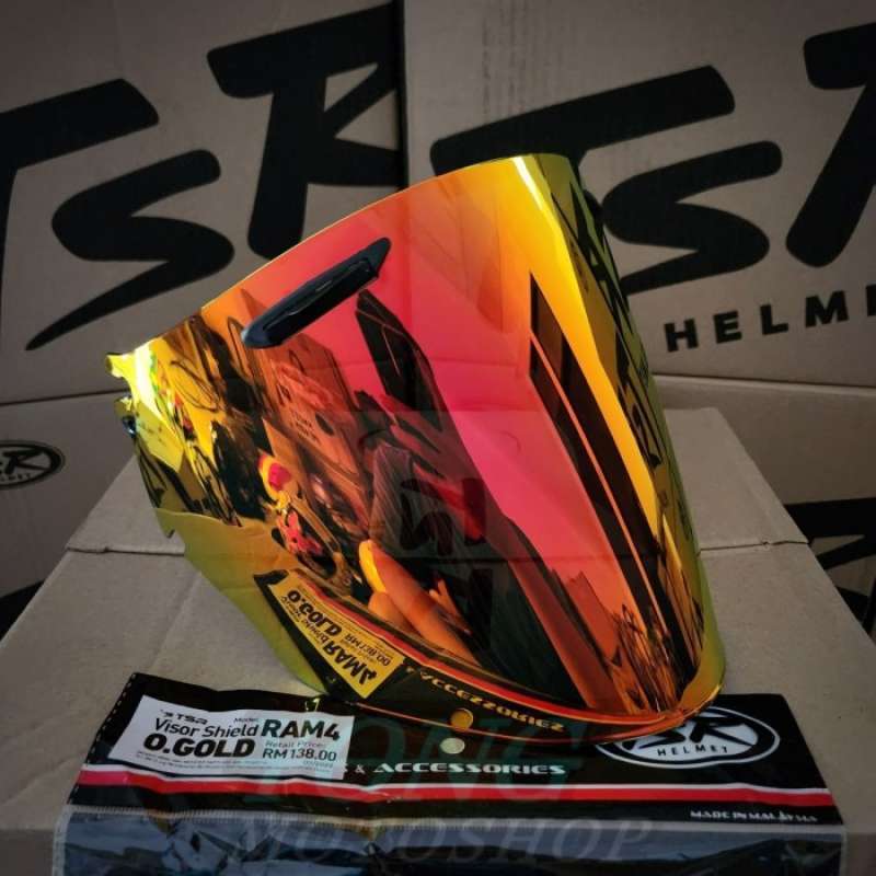 Jual Visor Tsr Iridium Blue / Iridium Red Gold Kaca Ram 4 Tsr Original ...