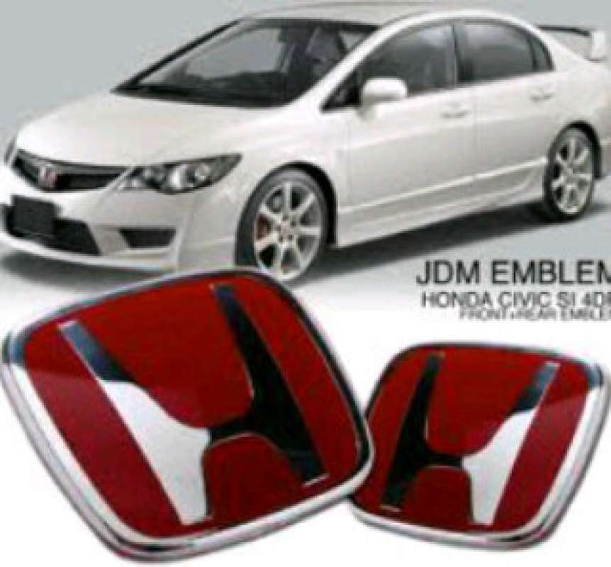 Jual Red Honda Logo Untuk Civic Fd Emblem Depan & Belakang Di Seller ...