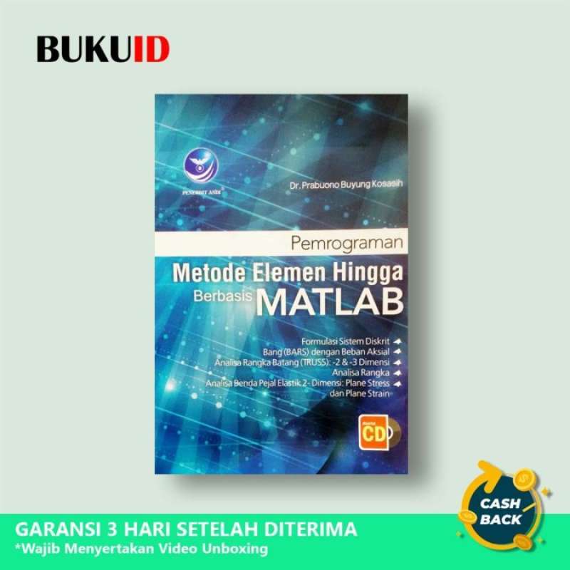 Promo Buku Pemrograman Metode Elemen Hingga Berbasis Matlab+ Cd Diskon ...