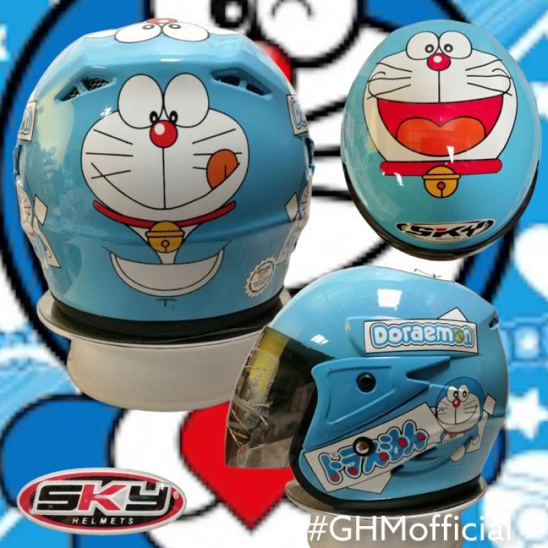 Jual Helm Anak Murah Sky Usia 3 Sampai 7 Tahun Karakter Doraemon Di ...