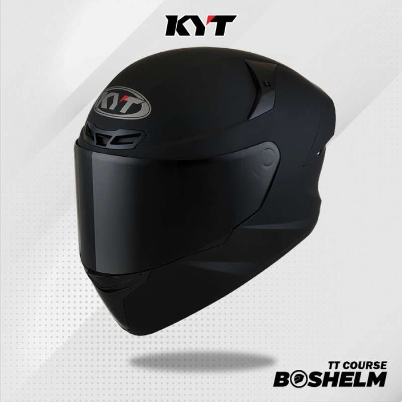 Jual Helm Kyt Tt Course Plain Hitam Doff Helm Full Face Sni - M Iridium ...