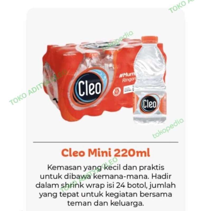 Jual Cleo Mini 220ml 24 Pcs Di Seller Toko Aditya Cleo - Jatisari, Kota Bekasi | Blibli