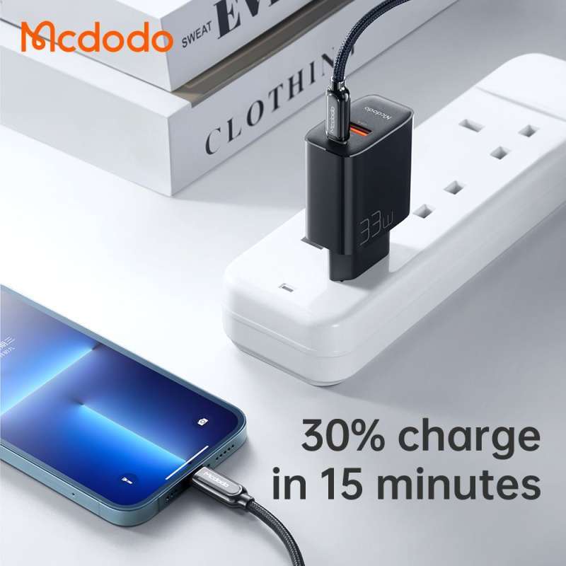 Jual Mcdodo Kepala Charger 33w Quick Charge Type C + Usb Fast Charging ...