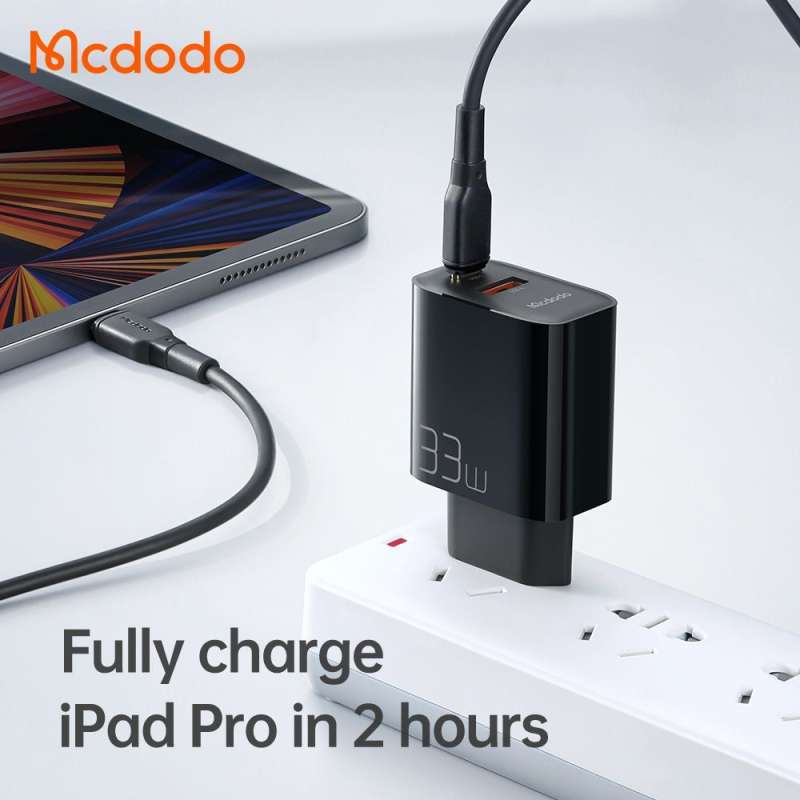 Jual Mcdodo Kepala Charger 33w Quick Charge Type C + Usb Fast Charging ...