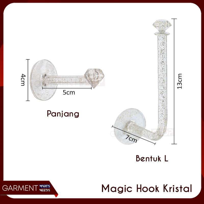 Jual Gantungan Tempel Hook Kristal Tisu Roll Pegangan Pintu Tarik ...