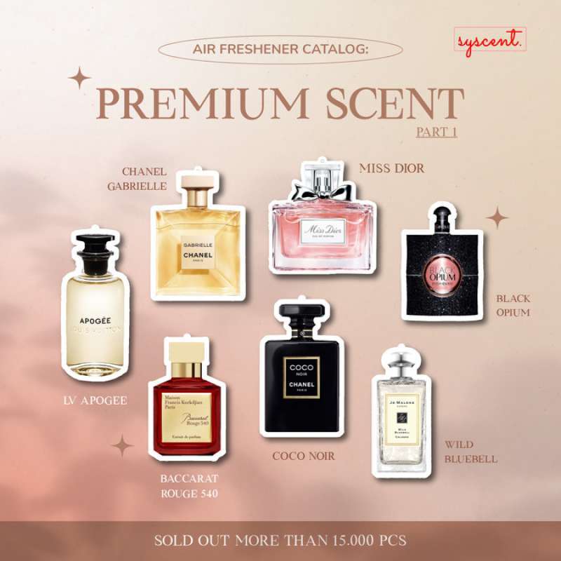 Jual Syscent Air Freshener Parfum Mobil - Premium Scent - Jm English ...