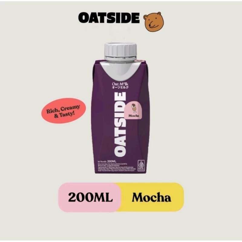 Jual Oatside Oatmilk Terra Pack Tutup Botol 200ml 3 Varian Rasa - Mocha ...