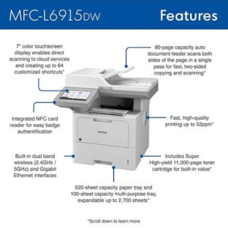 Jual Brother Mfc-l6915dw Printer All In One Laser Monochrome Wireless ...
