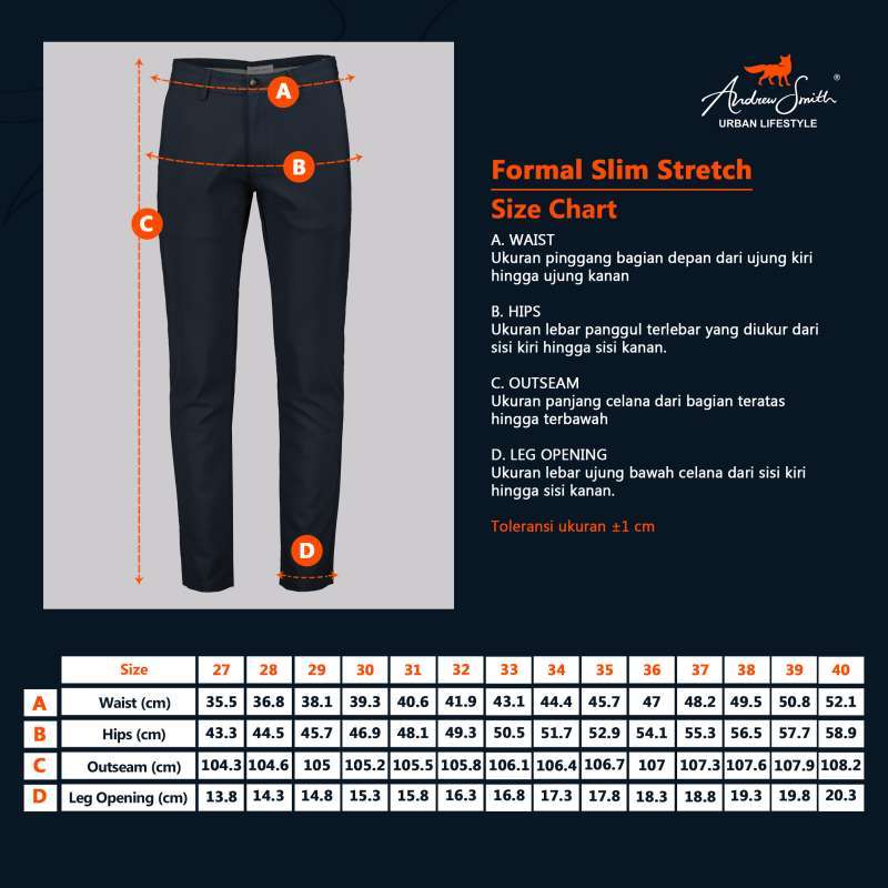 Jual Andrew Smith Celana Panjang Formal Slim Fit Pria Big Size A0102c05e Di Seller Andrew Smith ...