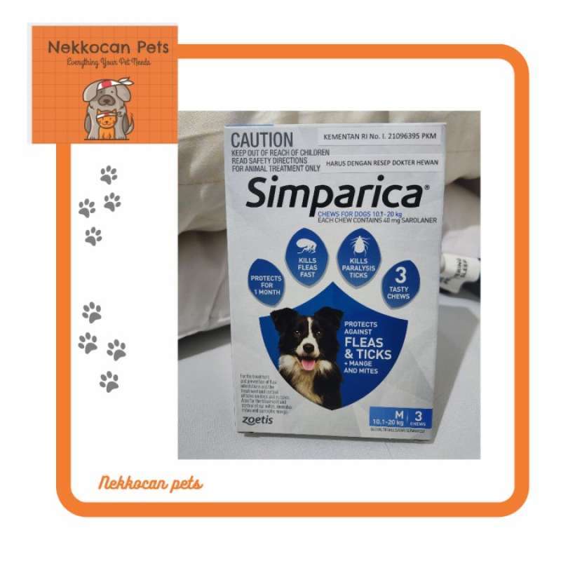 Promo Simparica Dog 40mg - Obat Kutu Anjing Chewables Scabies Caplak ...