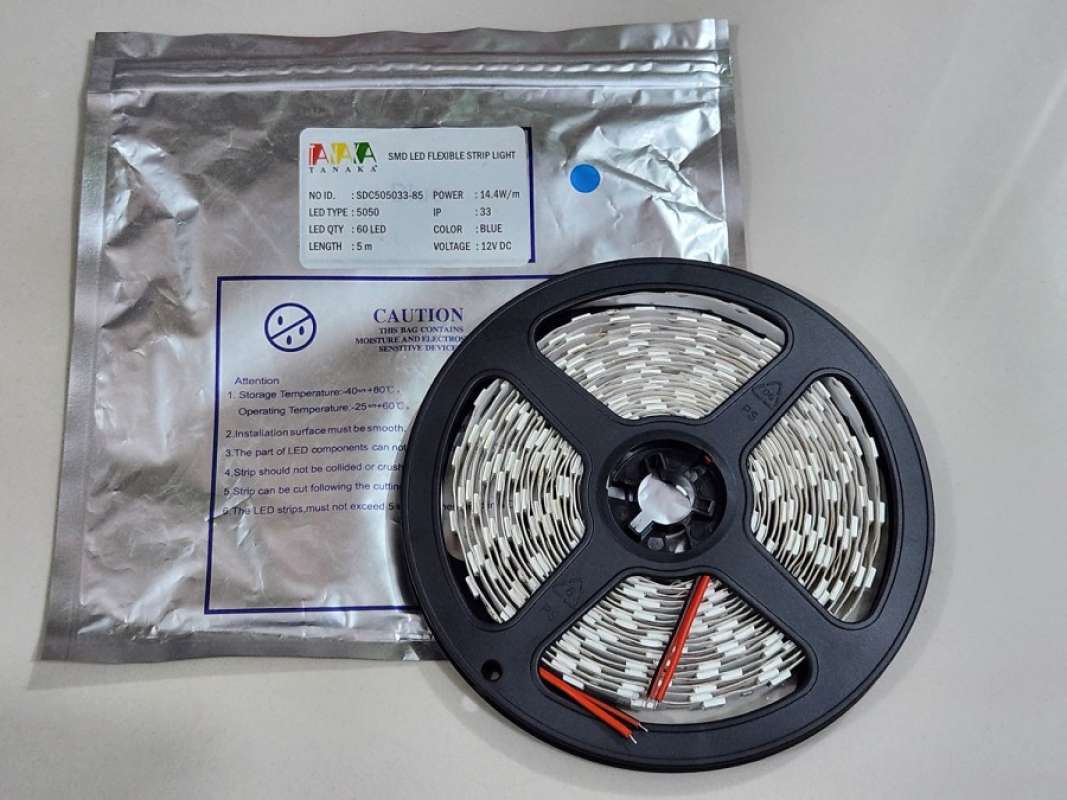 Promo Tanaka Led Strip 5050 Ip33 60 Mata Besar Led 12v Putih Biru ...