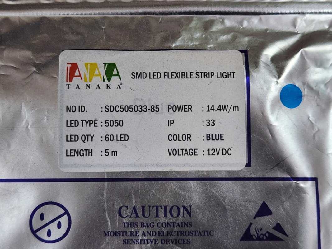 Promo Tanaka Led Strip 5050 Ip33 60 Mata Besar Led 12v Putih Biru ...