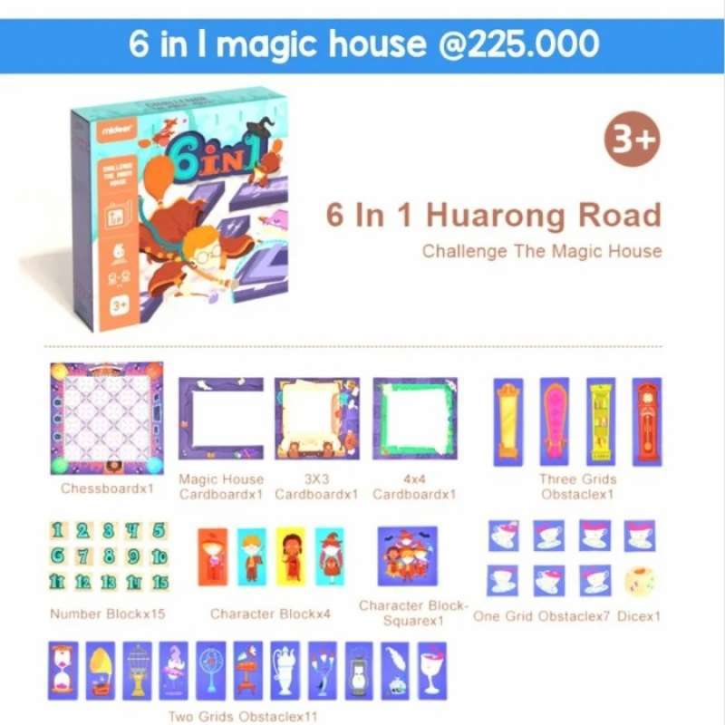Promo Mideer 6 In 1 Challenge The Magic House Huarong Road Board Game ...