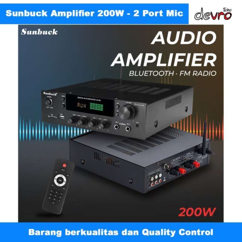 Promo Amplifier Bluetooth Eq Karaoke Home Theater 2000w - Sunbuck Av-80 Diskon 23% Di Seller ...