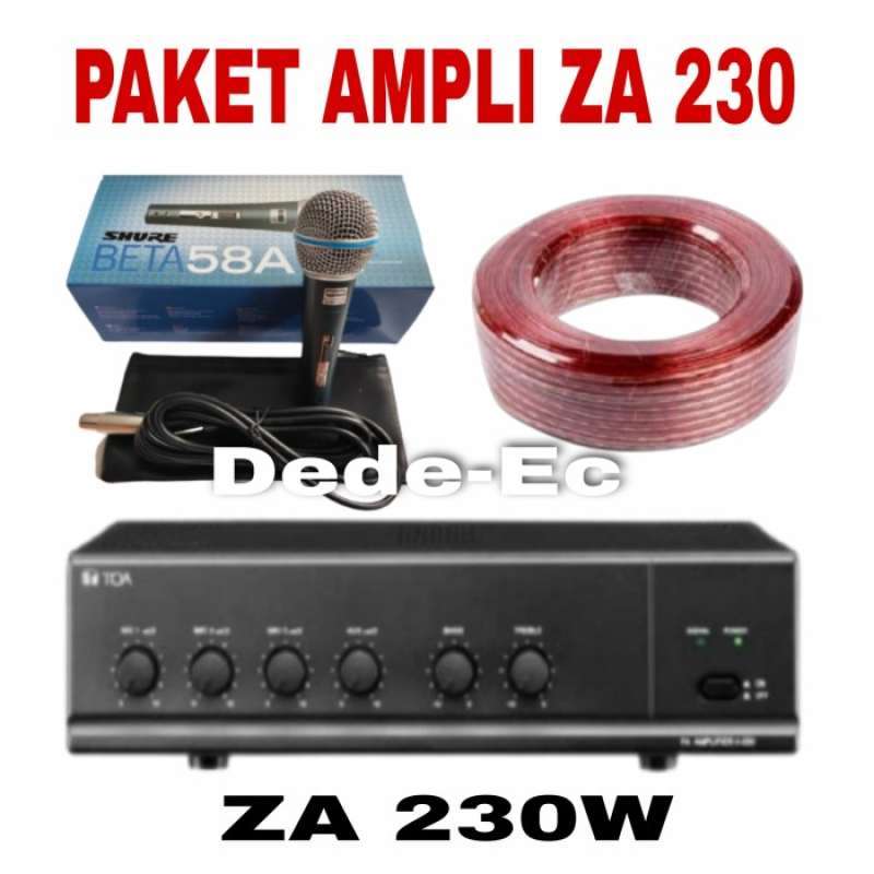 Promo Paket Amplifier Toa Za 230 W/ampli Toa+mic+kabel Diskon 23% Di ...