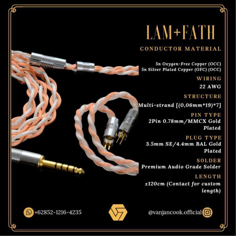 Promo Kabel Upgrade Vjc Mix Hybrid Lam & Fath 4 Braid For In Ear ...