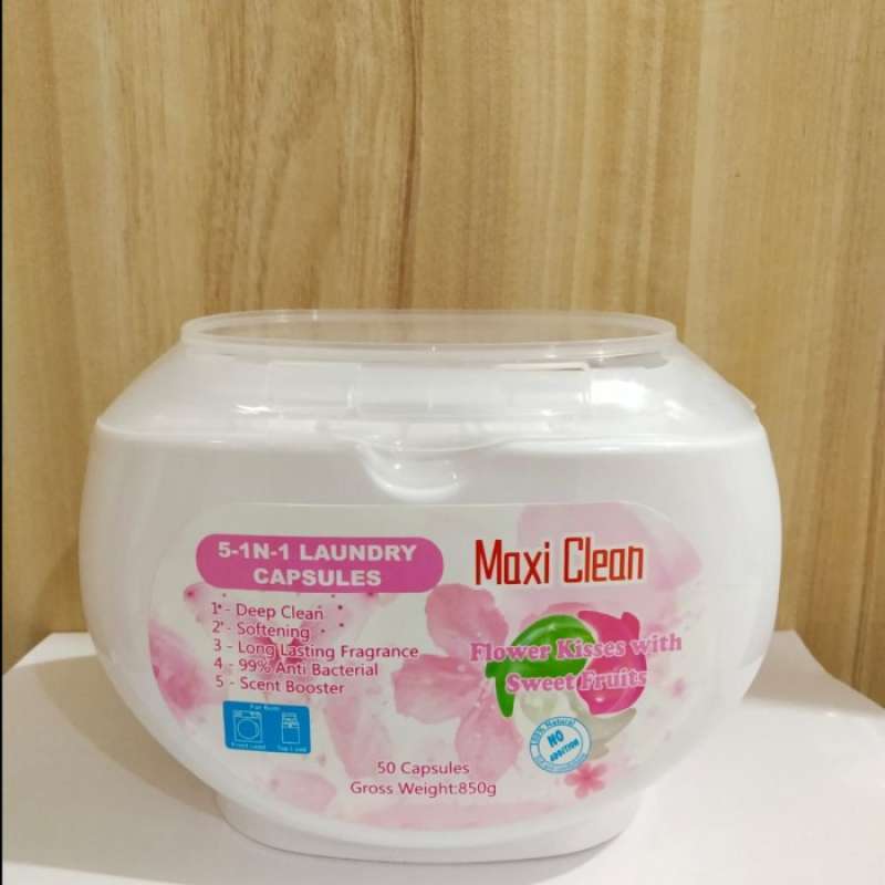 Promo Maxi Clean Laundry Detergent 50 Capsules Diskon 33% Di Seller ...