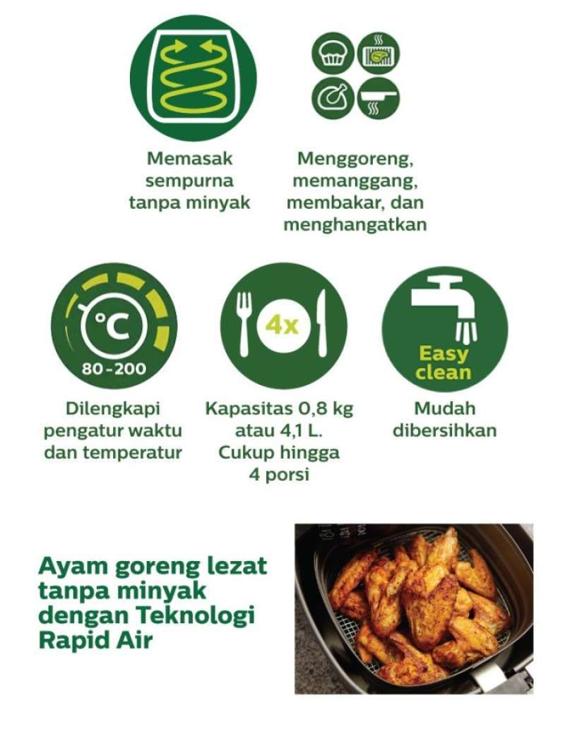 Jual Philips Essential Airfryer Hd9200/90 Compact Deep Fryer Hd-9200 Di Seller Belanja-id ...
