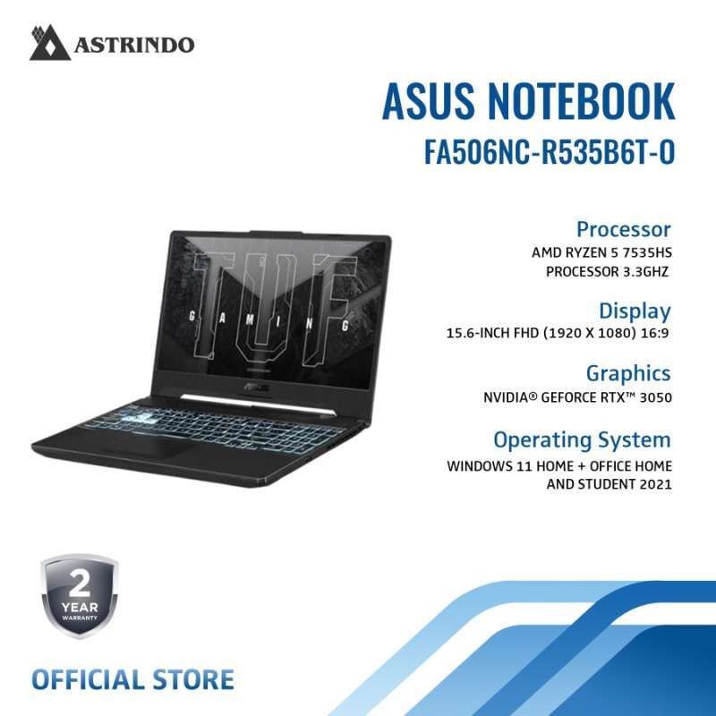 Promo Asus Laptop Gaming Tuf A15 Fa506nc Amd Ryzen 5-7535hs 8gb/512gb ...
