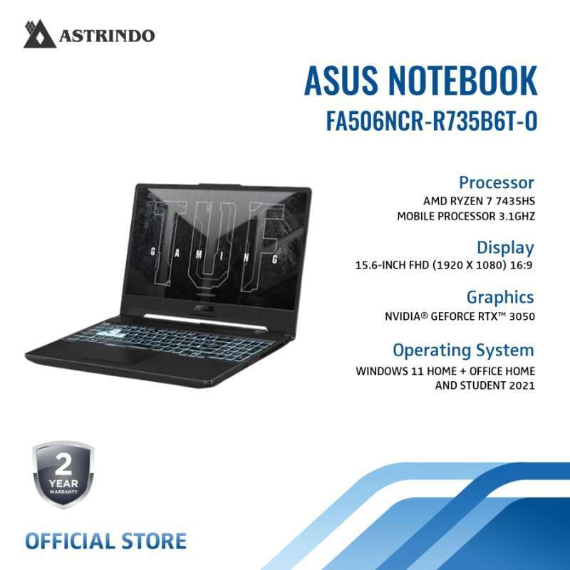 Jual Asus Laptop Gaming Tuf A15 Fa506ncr Amd Ryzen 7-7435hs 16gb/512gb ...