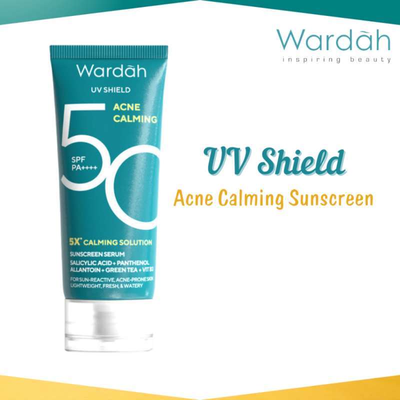 Jual Wardah Uv Shield Acne Calming Sunscreen Serum Spf 50 Pa++++ 40ml - Kulit Berjerawat Di ...