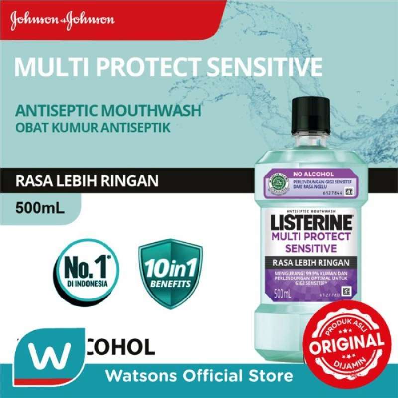 Jual Listerine Mouthwash Multi Protect Sensitive 500ml Di Seller Aghanim - Cengkareng Timur ...