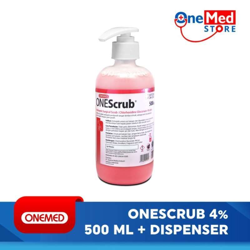 Jual Onescrub Onemed 4% Hand Scrubs +dispenser 500ml Di Seller Raindrop ...