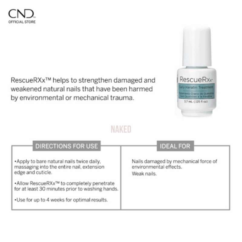 Jual Cnd Rescuerxx Keratin Treatment Penguat Kuku / Vitamin Kuku Nail ...