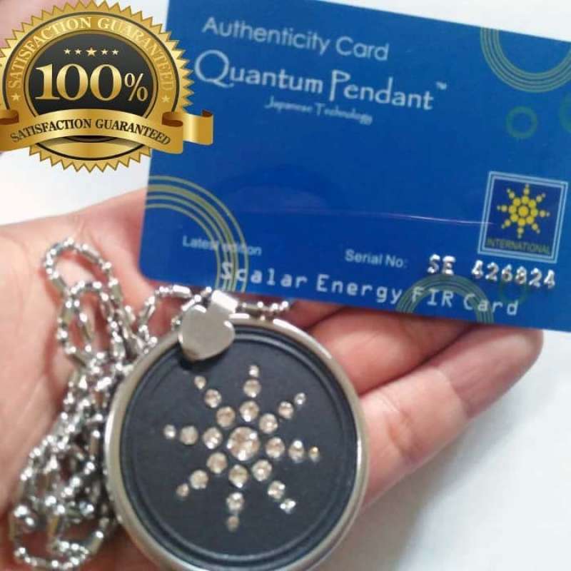 Promo Quantum Pendant Scalar Energy Pendant 100 % Asli Kartu Sertifikat ...
