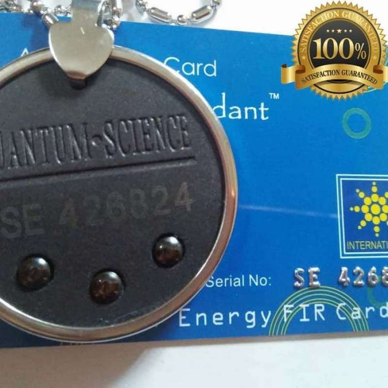 Promo Quantum Pendant Scalar Energy Pendant 100 % Asli Kartu Sertifikat ...