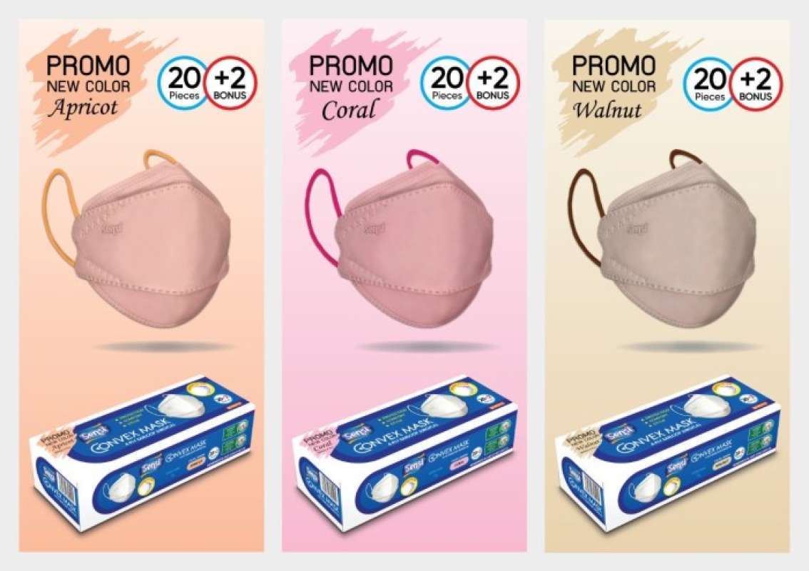 Promo Masker Sensi Convex Warna Baru Diskon 23% Di Seller Albeta Store ...