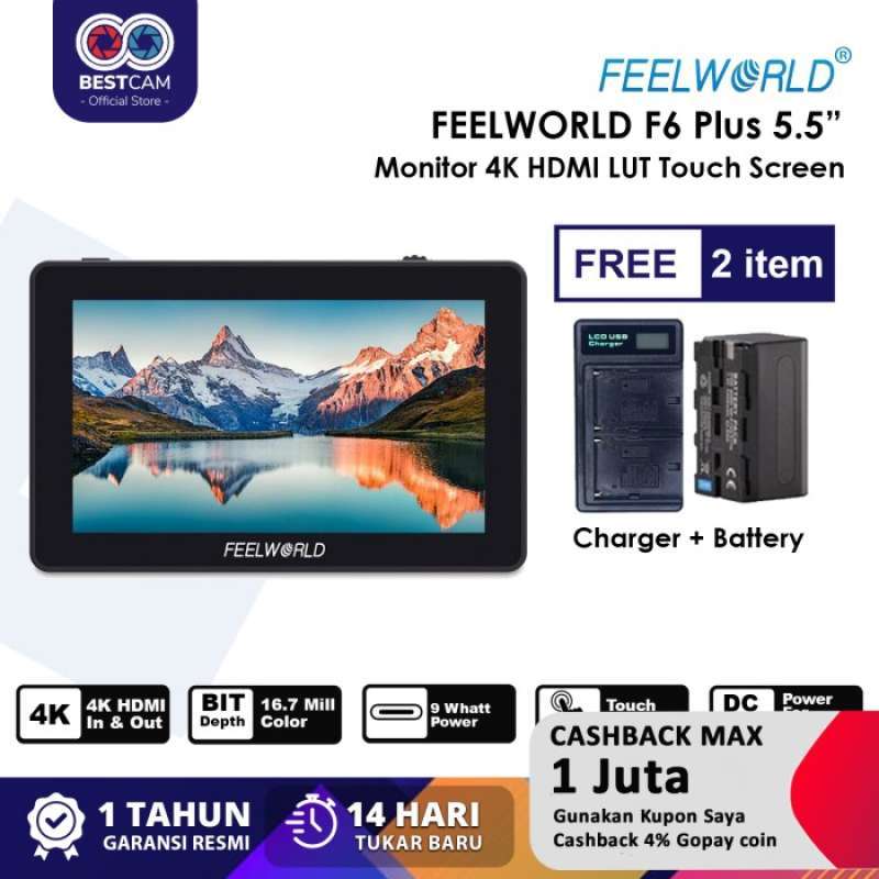 Promo Feelworld F6 Plus Full Hd Hdmi On-camera Monitor 4k Diskon 23% Di Seller Mettaria Store ...